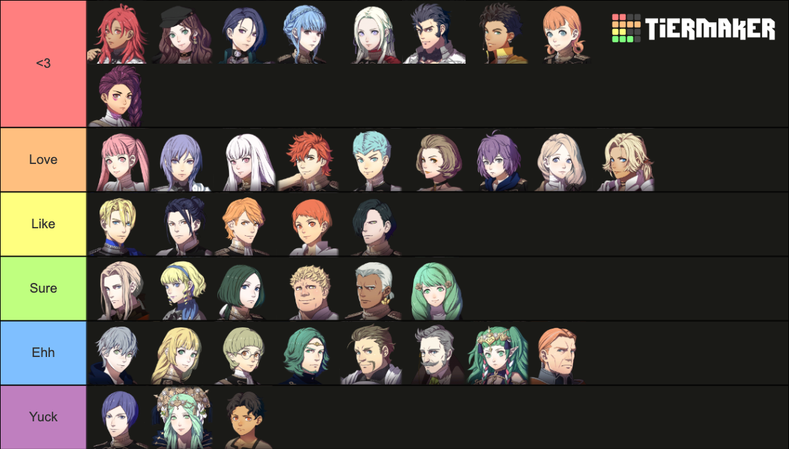 Fire Emblem: Three Houses Playable Characters (Ashen Wolves) Tier List ...