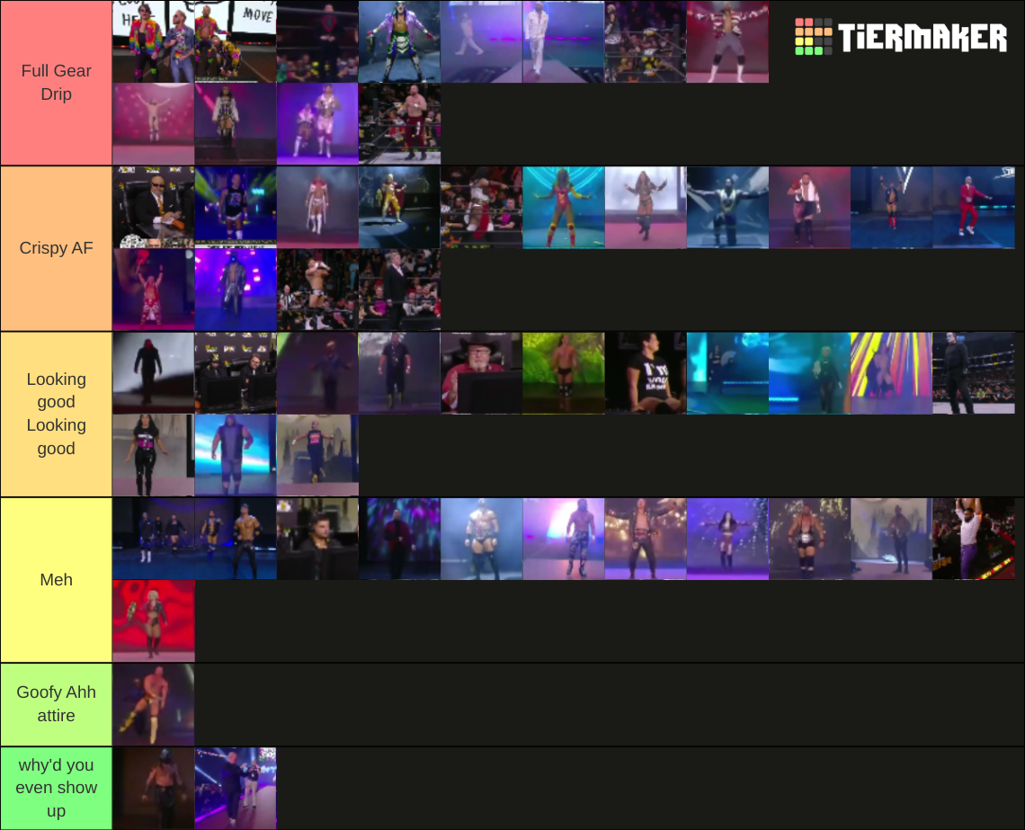 aew full gear 2022 attire Tier List (Community Rankings) - TierMaker