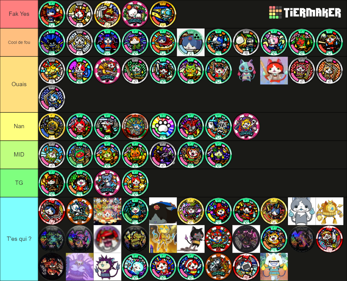 All Nyan Yo-kai Tier List (Community Rankings) - TierMaker