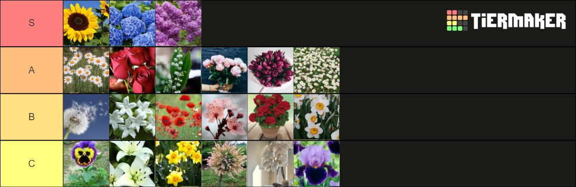 Flowers Tier List (Community Rankings) - TierMaker