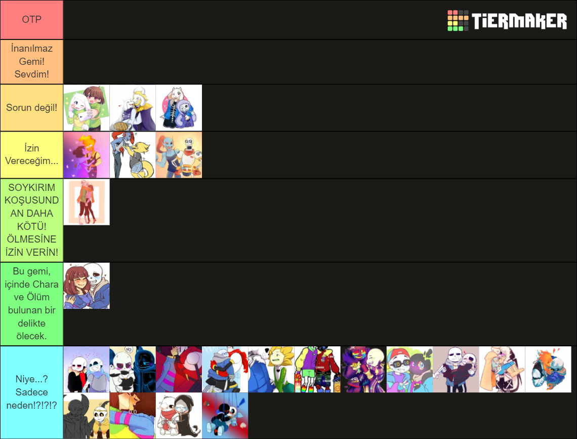 Undertale Ships Tier List (Community Rankings) - TierMaker