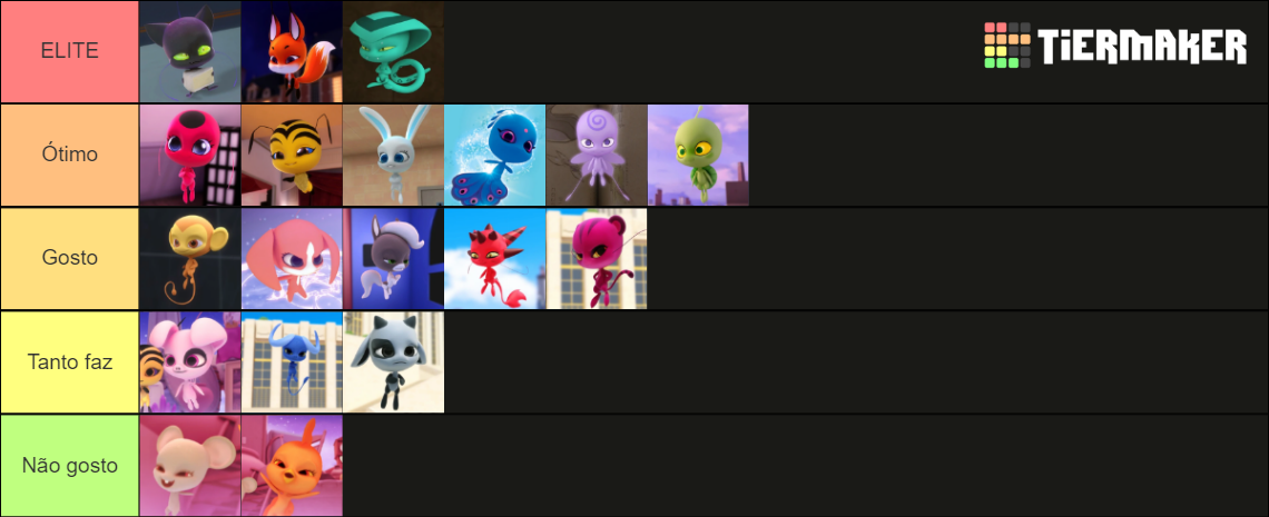 Miraculous Ladybug kwamis Tier List (Community Rankings) - TierMaker