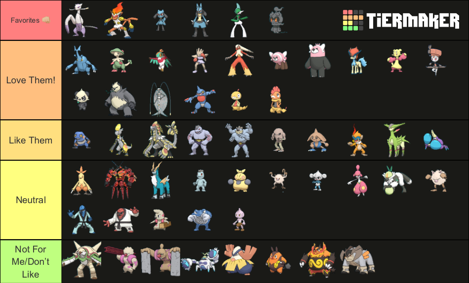 Fighting Type Pokemon Tier List (Community Rankings) - TierMaker