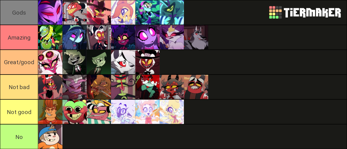 Helluva Boss Characters Tier List (Community Rankings) - TierMaker