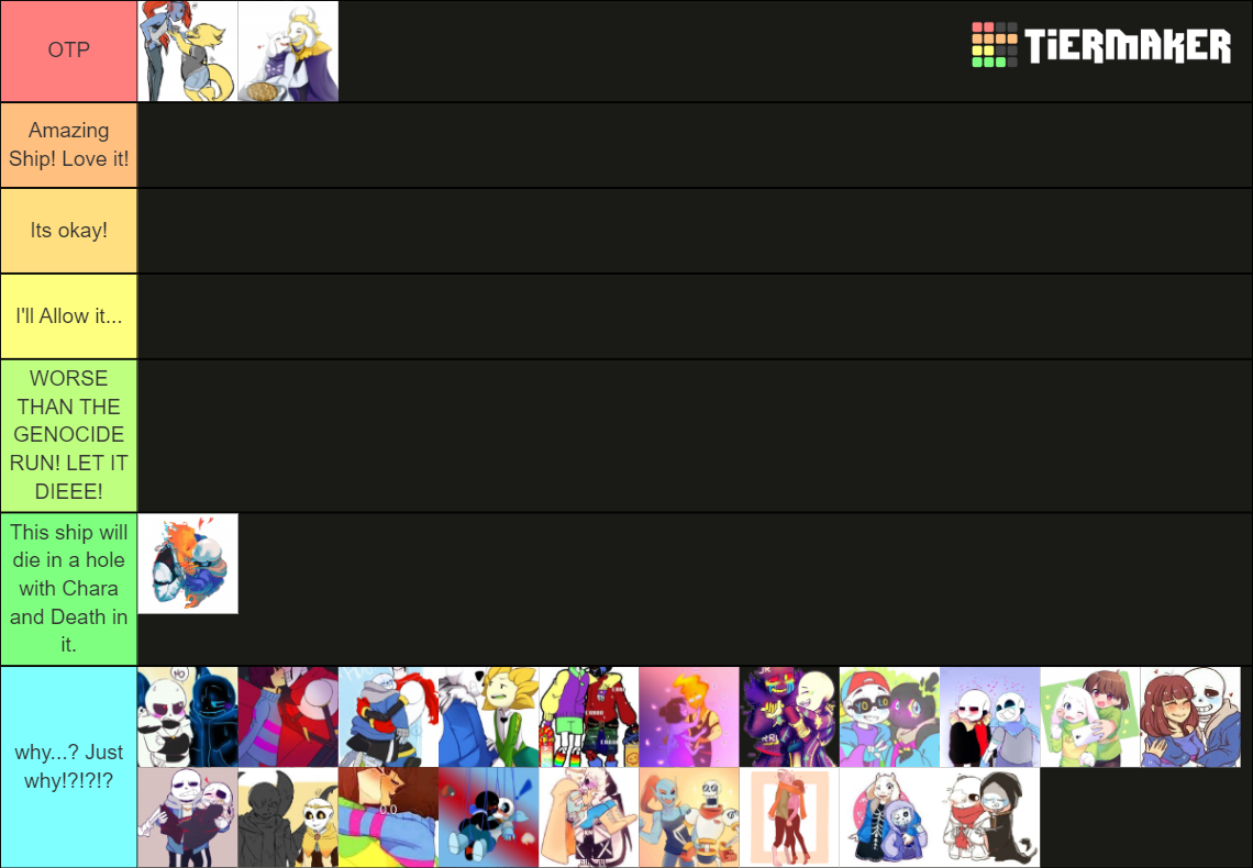 Undertale Ships Tier List (Community Rankings) - TierMaker