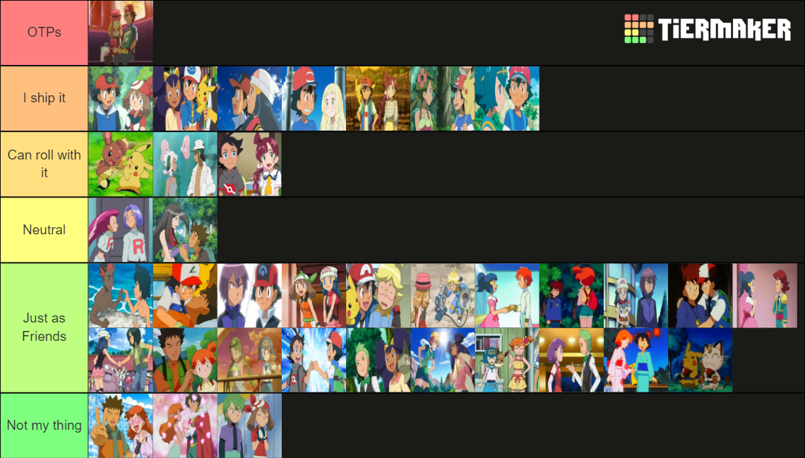 Pokemon Anime Shipping Tier List (Community Rankings) - TierMaker