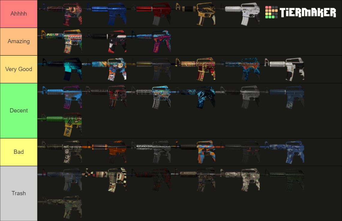 List Of The 16 Best M4a1s Skins In Csgo Total Csgo