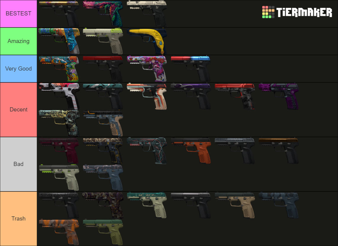 Five-Seven Skins Ranked Tier List (Community Rankings) - TierMaker