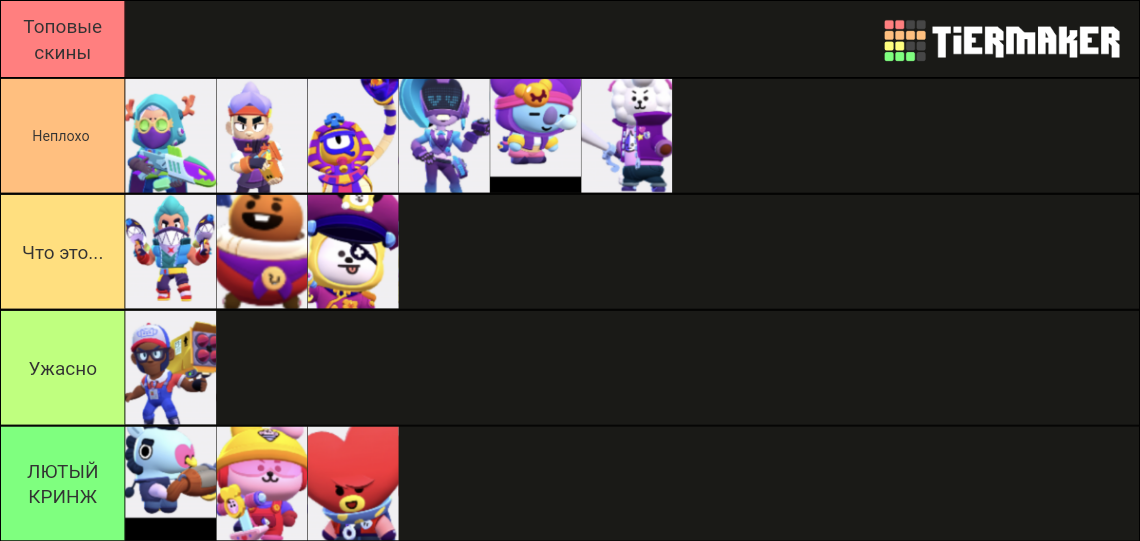 Brawl Stars Season 13 Skins Tier List (Community Rankings) - TierMaker