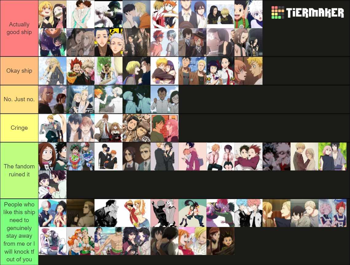 Ship Anime Tier List (Community Rankings) - TierMaker