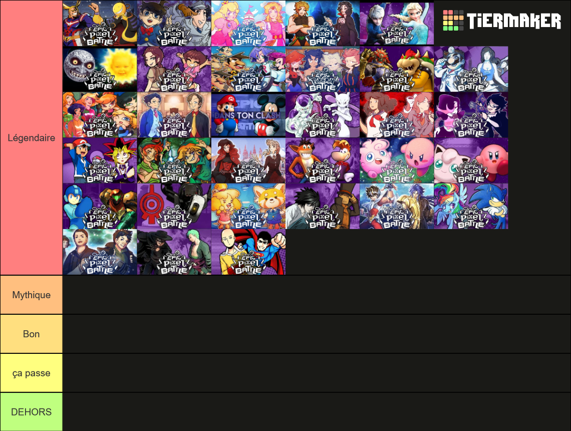 epic pixel battle Tier List (Community Rankings) - TierMaker