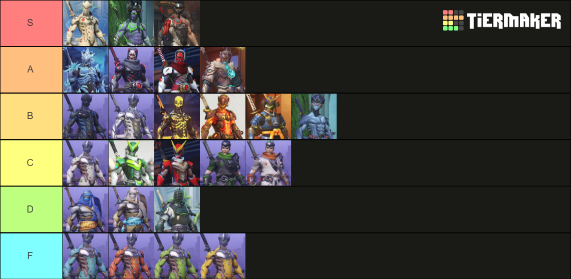 (OW1) Todas As Skins Do Genji 2022 Tier List (Community Rankings ...