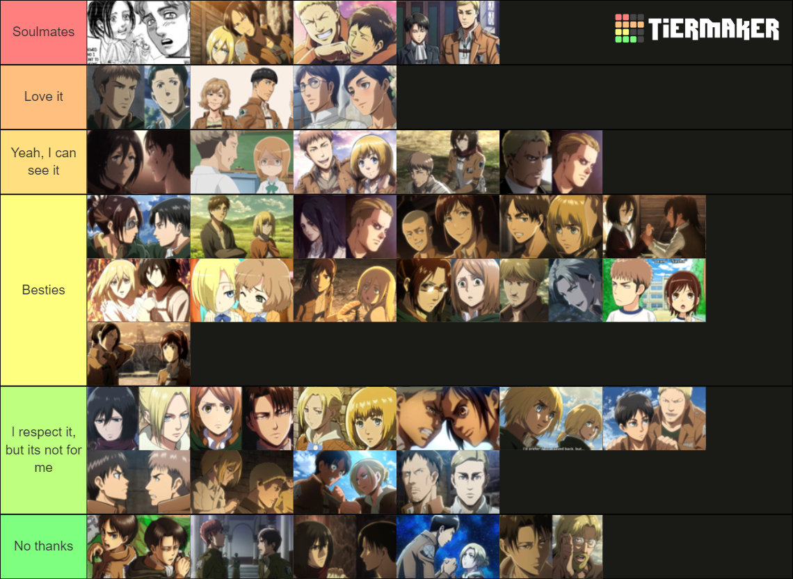 Attack on Titan ships (with over 50 ships) Tier List (Community ...