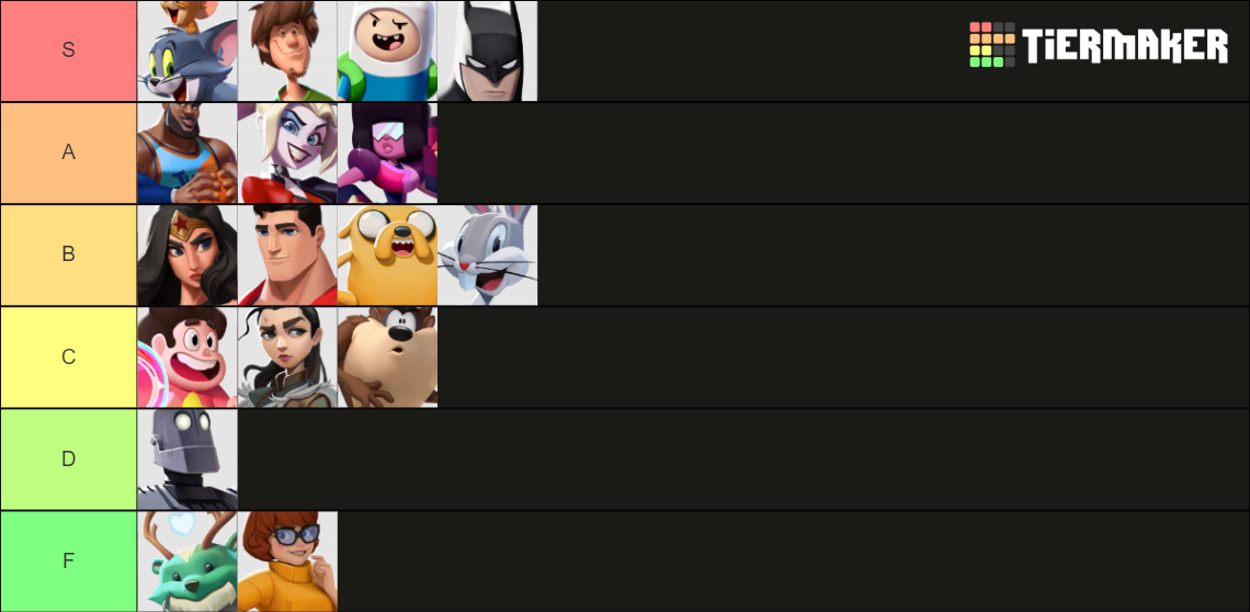 Multiversus characters list (pre rick and morty) Tier List (Community ...