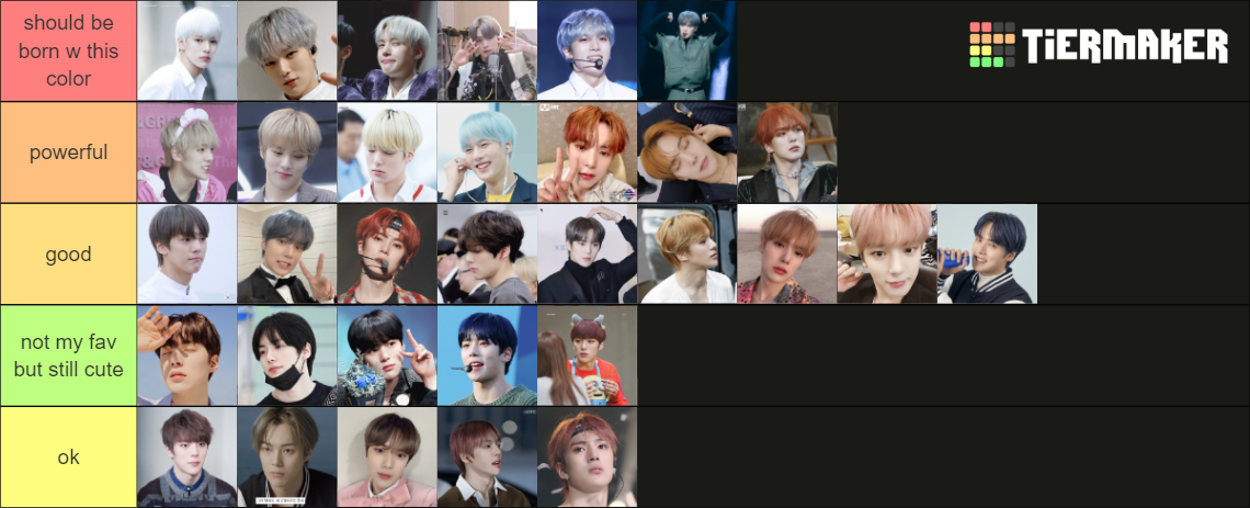 Minhyuk Hair Color Tier List (Community Rankings) - TierMaker