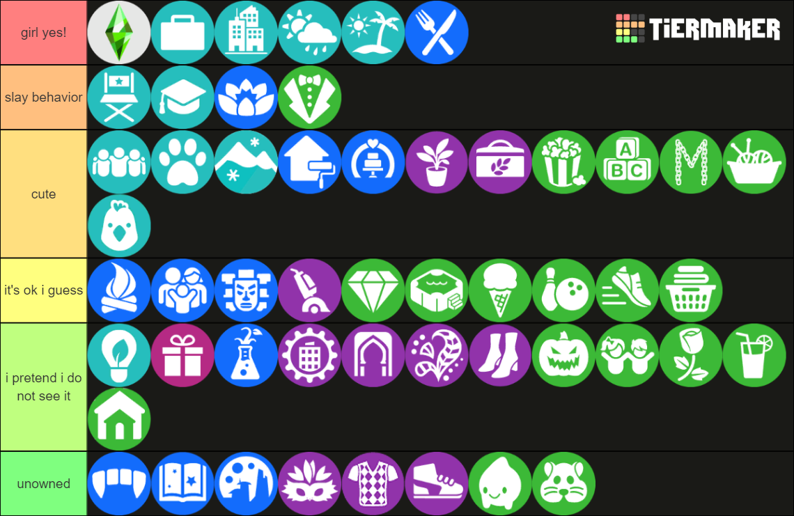 The Sims 4 Packs Ranking (2022) Tier List (Community Rankings) - TierMaker