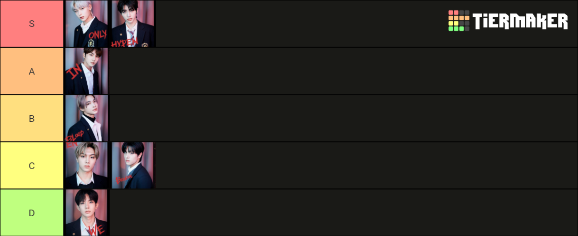 enhypen visual ranking Tier List (Community Rankings) - TierMaker