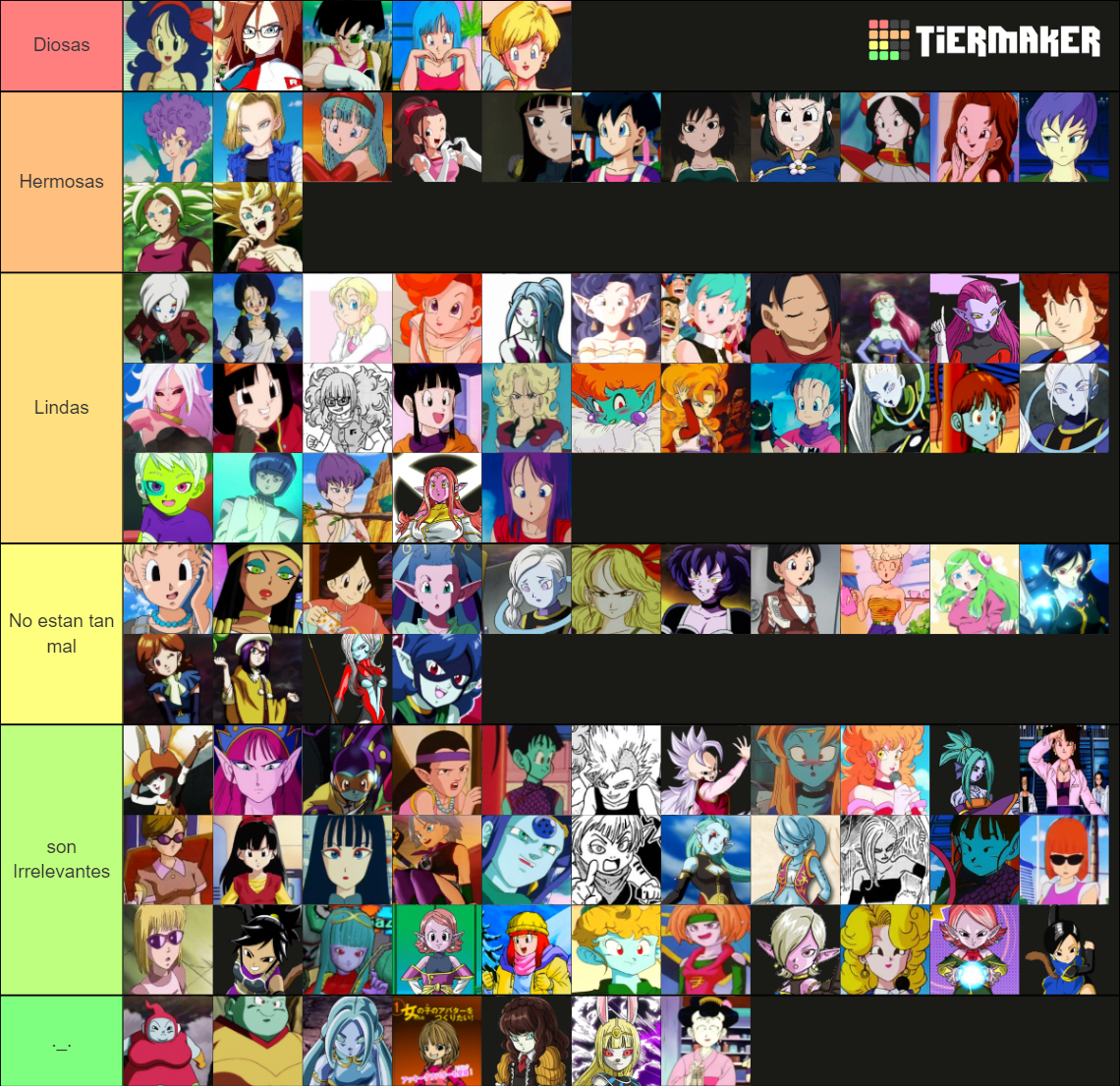 Dragon Ball Waifus Tier List (Community Rankings) - TierMaker