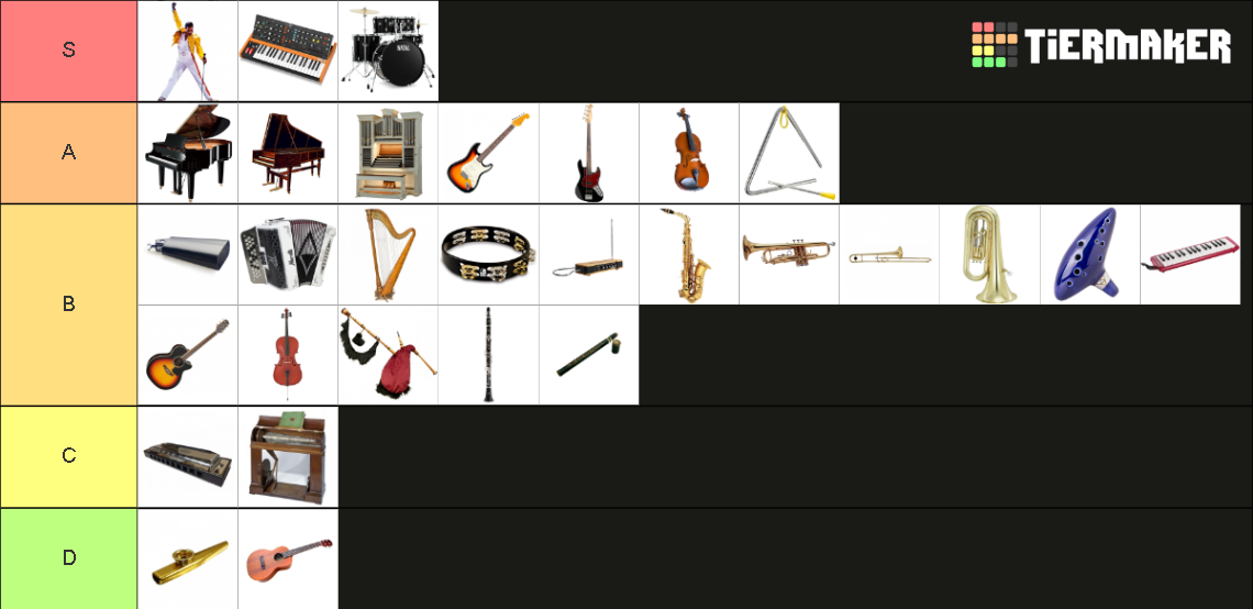 The Music Instruments Tier List (Community Rankings) - TierMaker