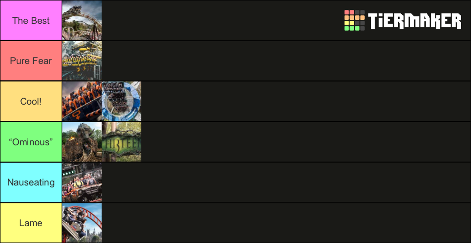 Alton Towers Rides Tier List (Community Rankings) - TierMaker