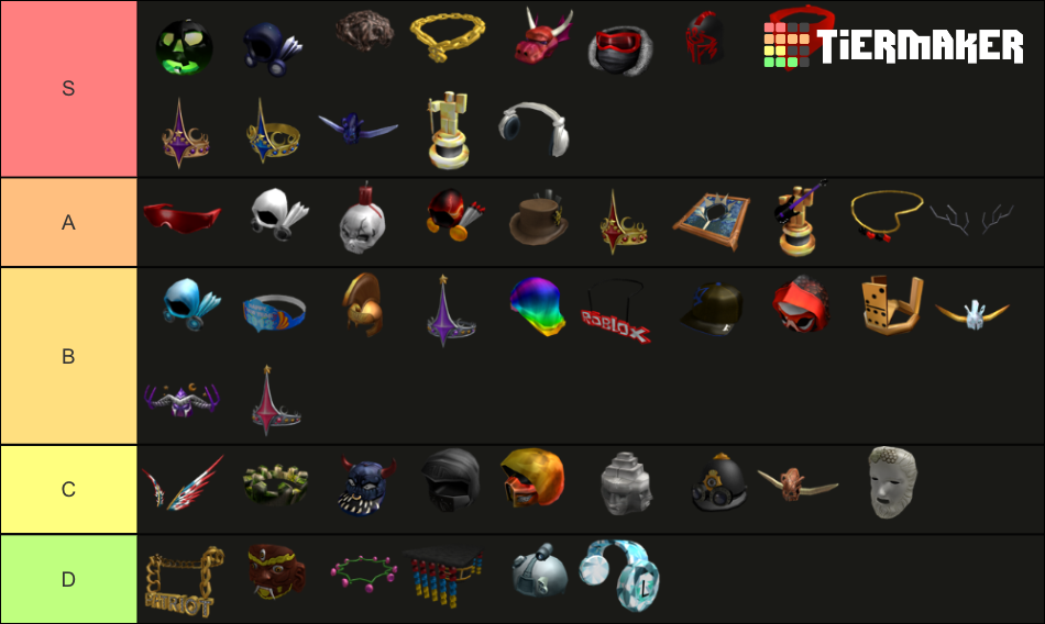 Roblox Rares Tier Tier List (Community Rankings) - TierMaker