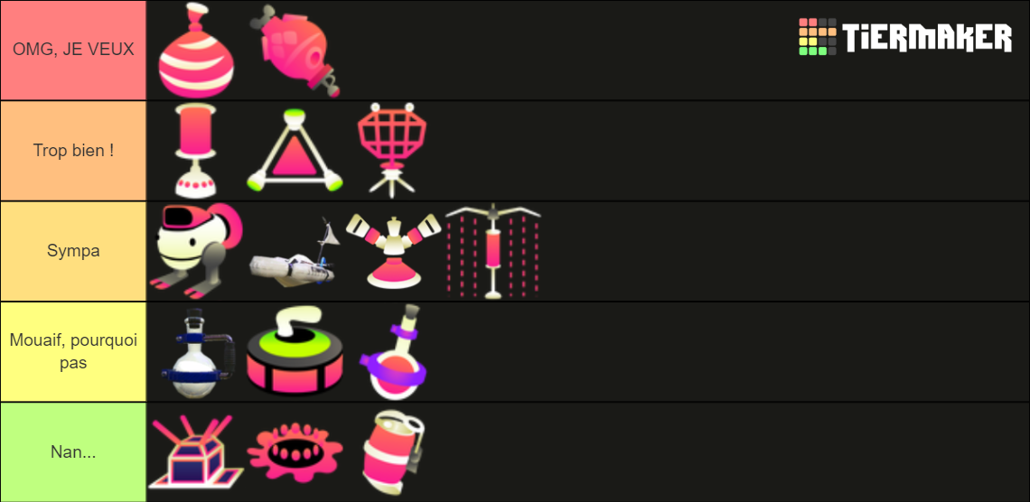 Splatoon 1 and 2 Subs And Specials Tier List (Community Rankings ...