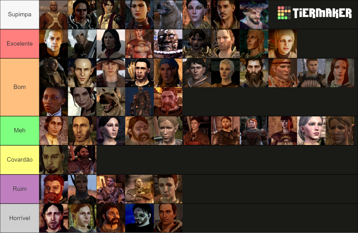 The Companions and Advisers of Dragon Age Tier List (Community Rankings ...