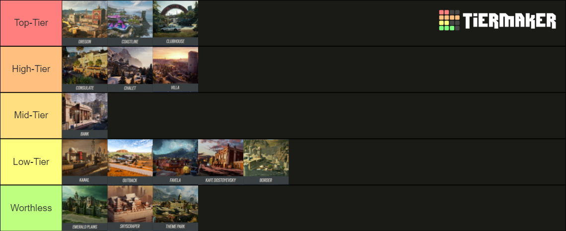 R6 Siege Maps (Y7)(2022) Tier List (Community Rankings) - TierMaker