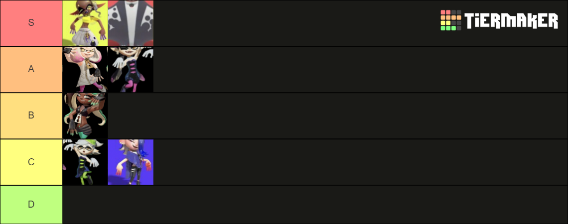 Splatoon Idol (Updated) Tier List (Community Rankings) - TierMaker