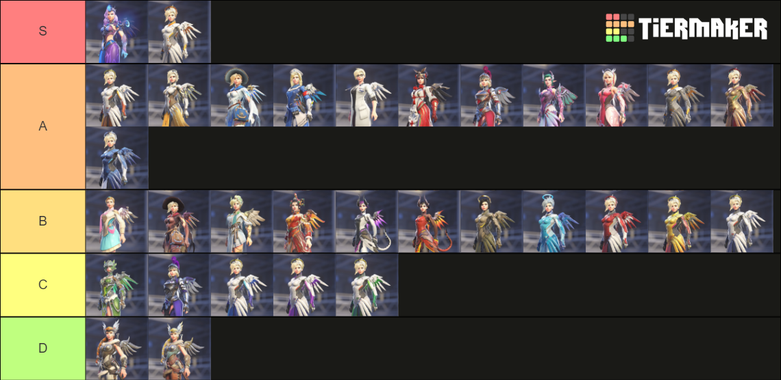 Updated Mercy Skin Tier List (Community Rankings) - TierMaker