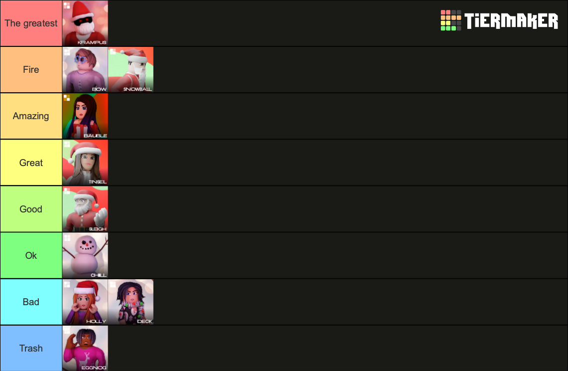 Splash christmas Tier List (Community Rankings) - TierMaker