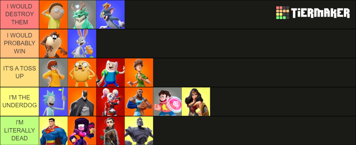 Multiversus Characters that I could Beat in a Fight Tier List ...