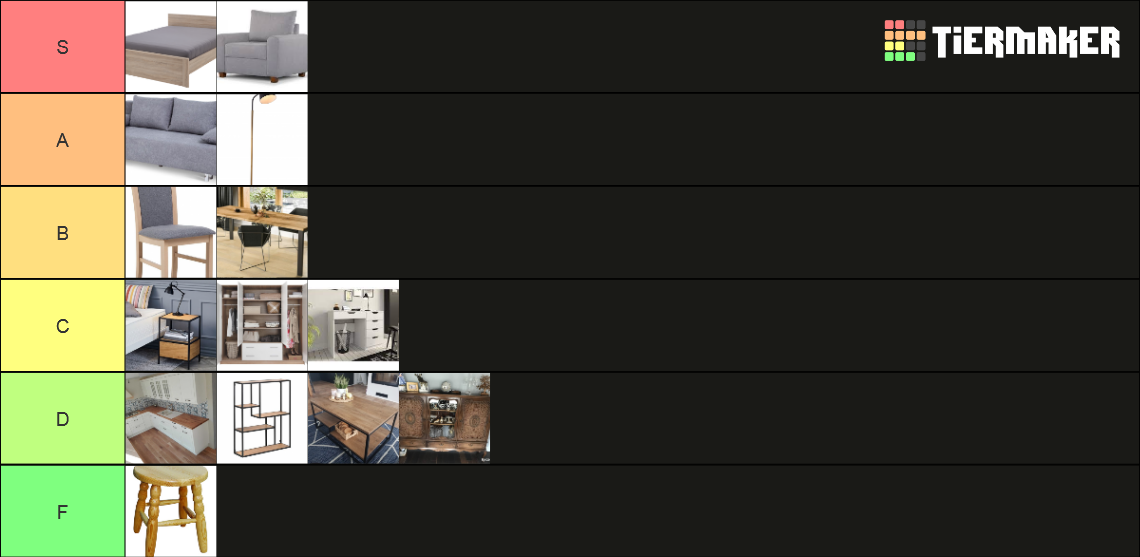 Furniture Tier List (Community Rankings) - TierMaker