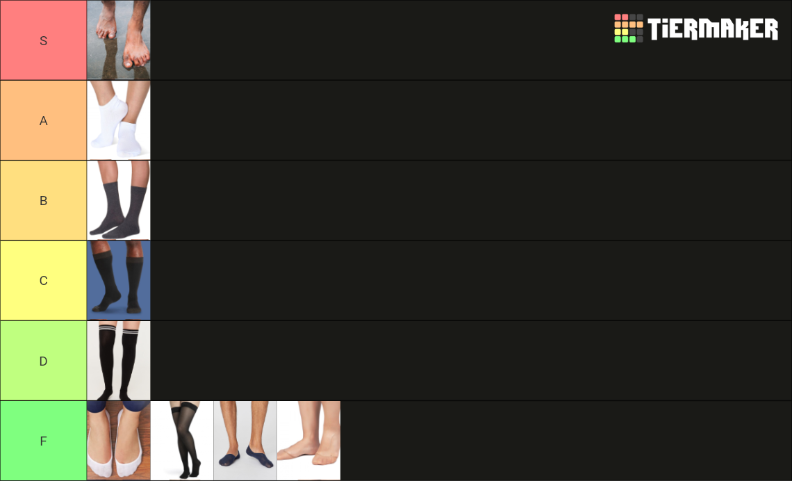 Types of Socks Tier List (Community Rankings) - TierMaker