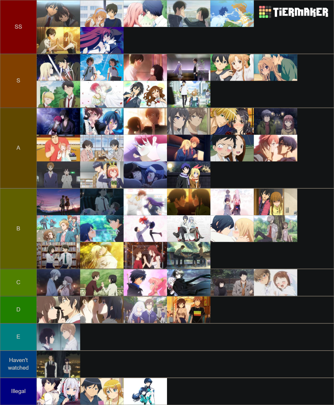 Best Romance Anime Tier List (Community Rankings) - TierMaker