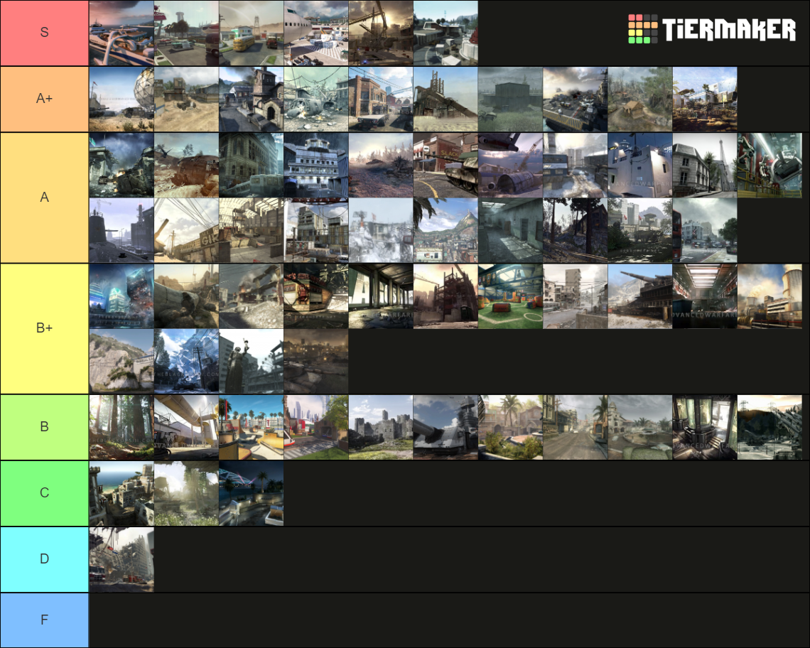 Iconic call of duty maps Tier List (Community Rankings) - TierMaker