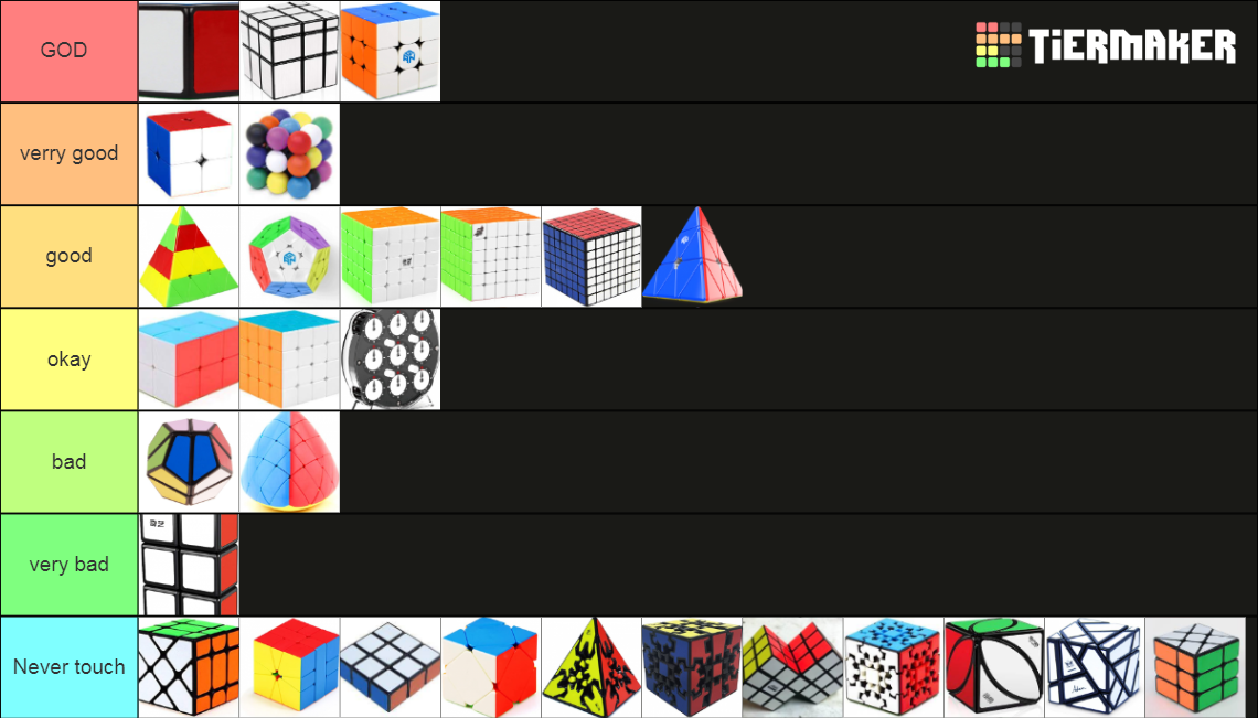 Rubiks Cube Puzzles Tier List (Community Rankings) - TierMaker