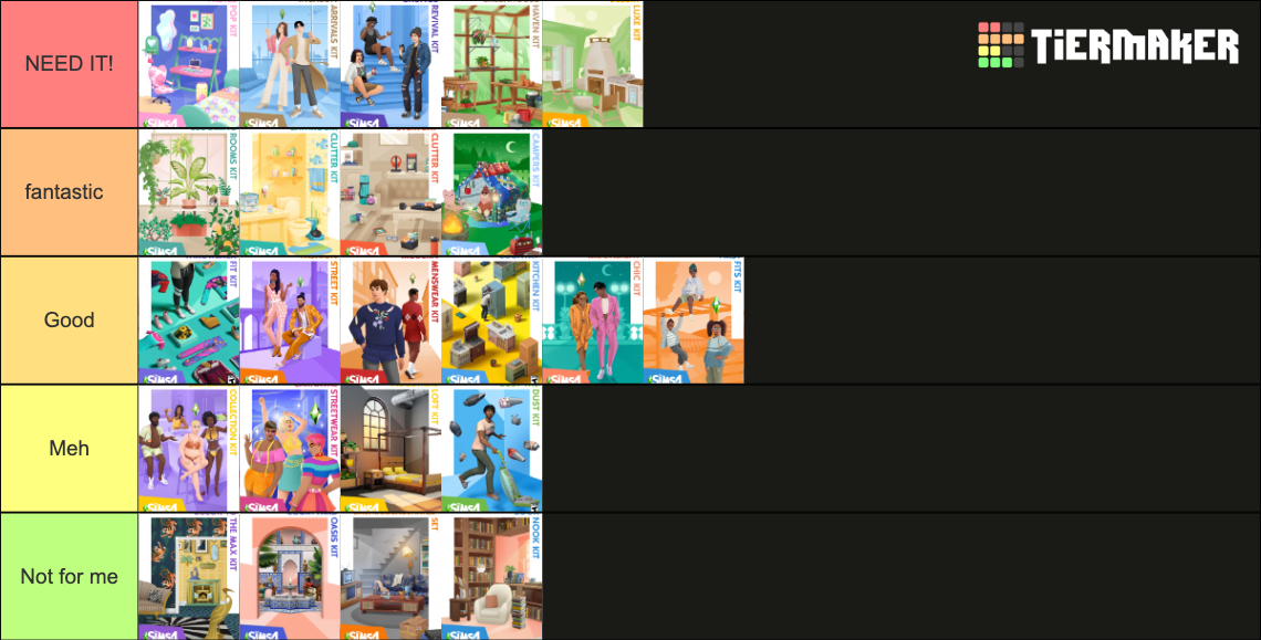 The Sims 4 Kits (2023) Tier List (Community Rankings) - TierMaker