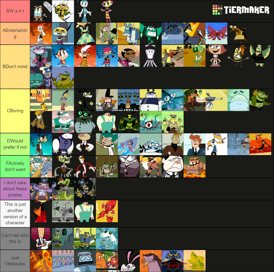 MLAATR characters (updated) Tier List (Community Rankings) - TierMaker