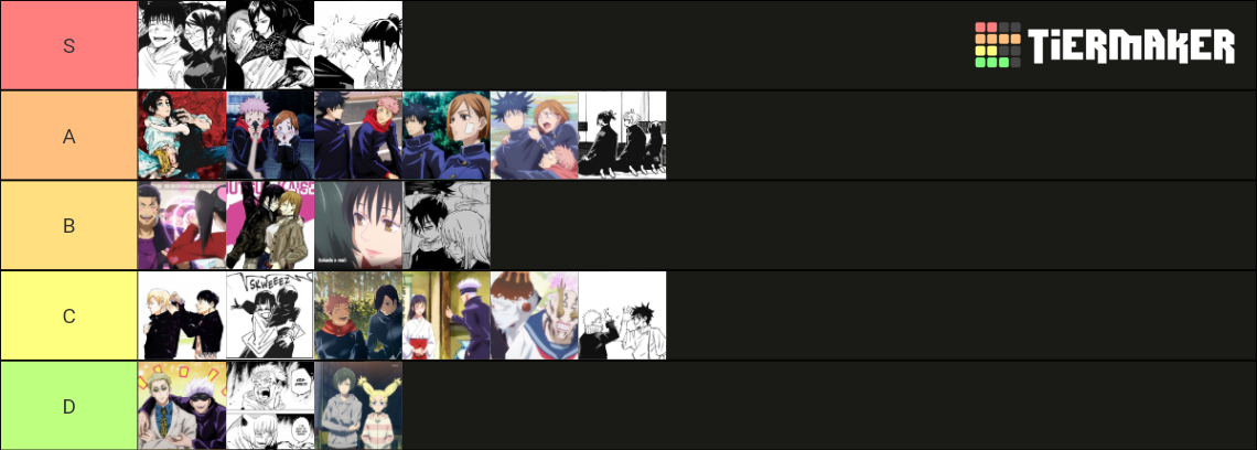 Jujutsu Kaisen Ships Tier List (Community Rankings) - TierMaker