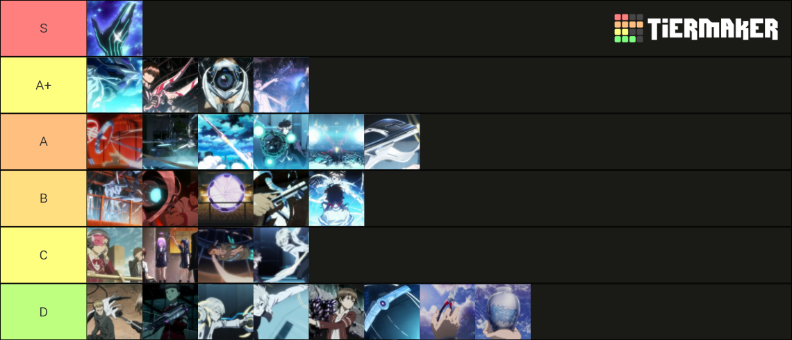 Tierlist of Void in Guilty Crown Tier List (Community Rankings) - TierMaker