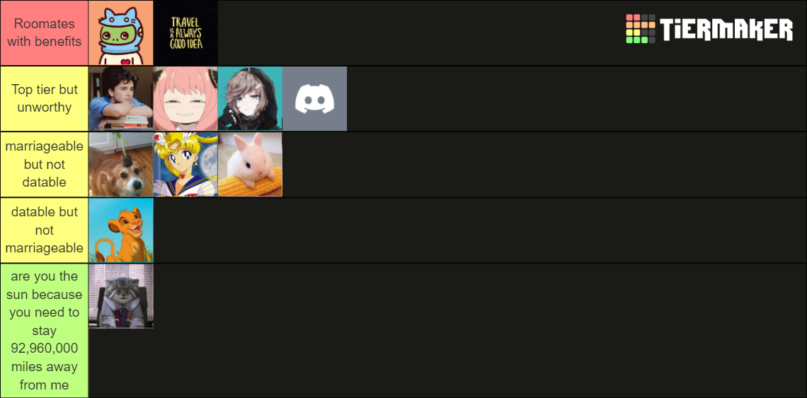 Wife/Husband Material Tier List (Community Rankings) - TierMaker