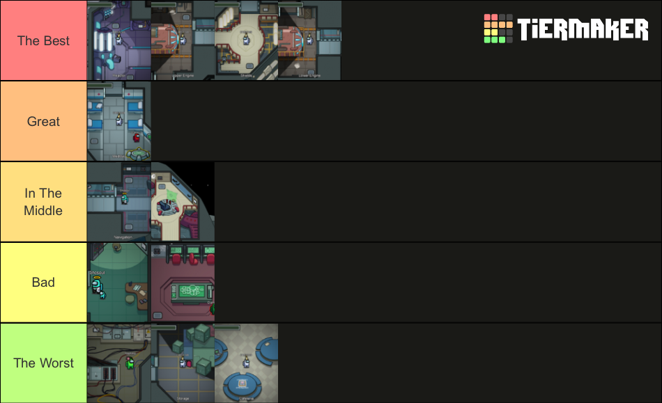 Among Us Map Locations Tier List (Community Rankings) - TierMaker