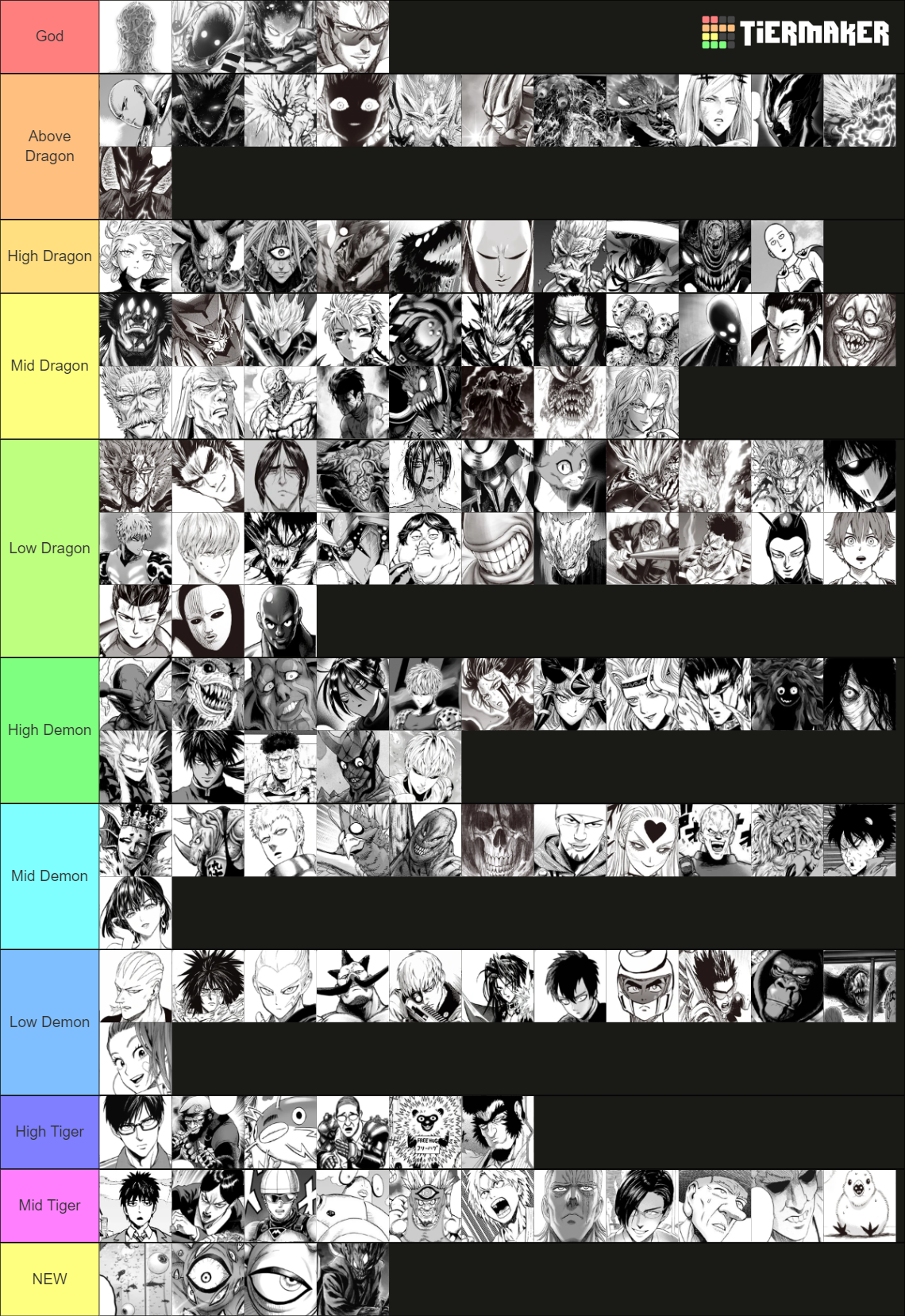 One Punch Man Tier List (Community Rankings) - TierMaker