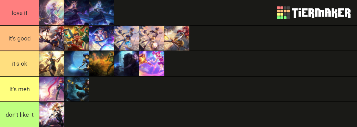 League of Legends (PC) all Lux skin (up to date) Tier List (Community ...