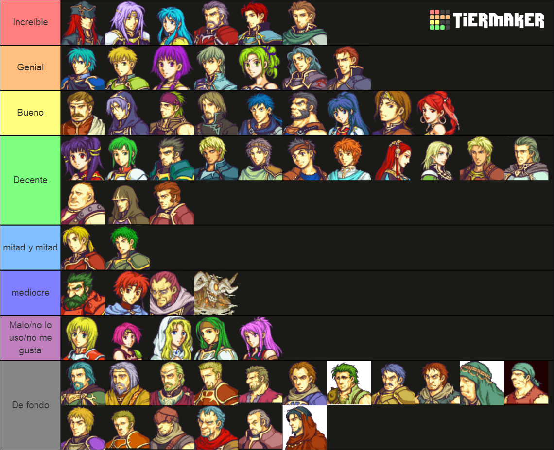ALL Characters in Fire Emblem: The Sacred Stones Tier List (Community ...