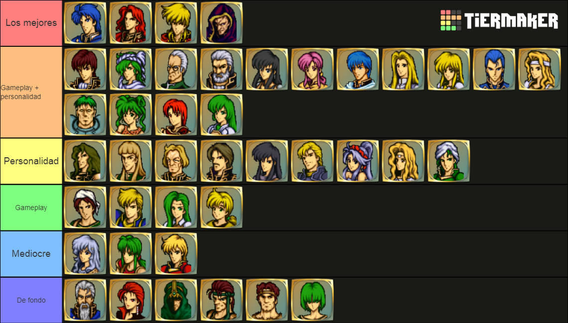 Fire Emblem Jugdral Characters List (FE4/FE5) Tier List (Community ...