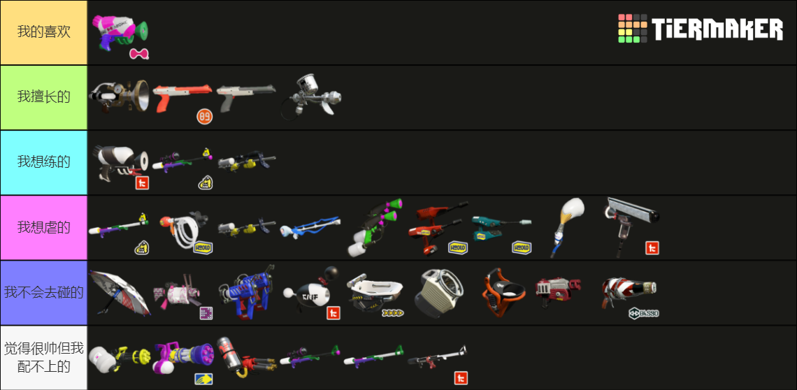 Splatoon 2 4.3.1 Weapons Tier List (Community Rankings) - TierMaker