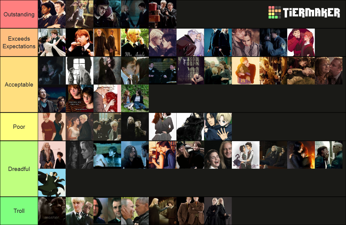 Harry Potter ships Tier List (Community Rankings) - TierMaker