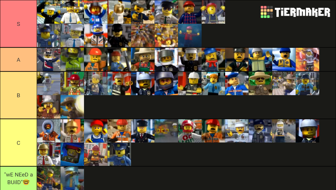 LEGO CITY HEY TIER LIST Tier List (Community Rankings) - TierMaker